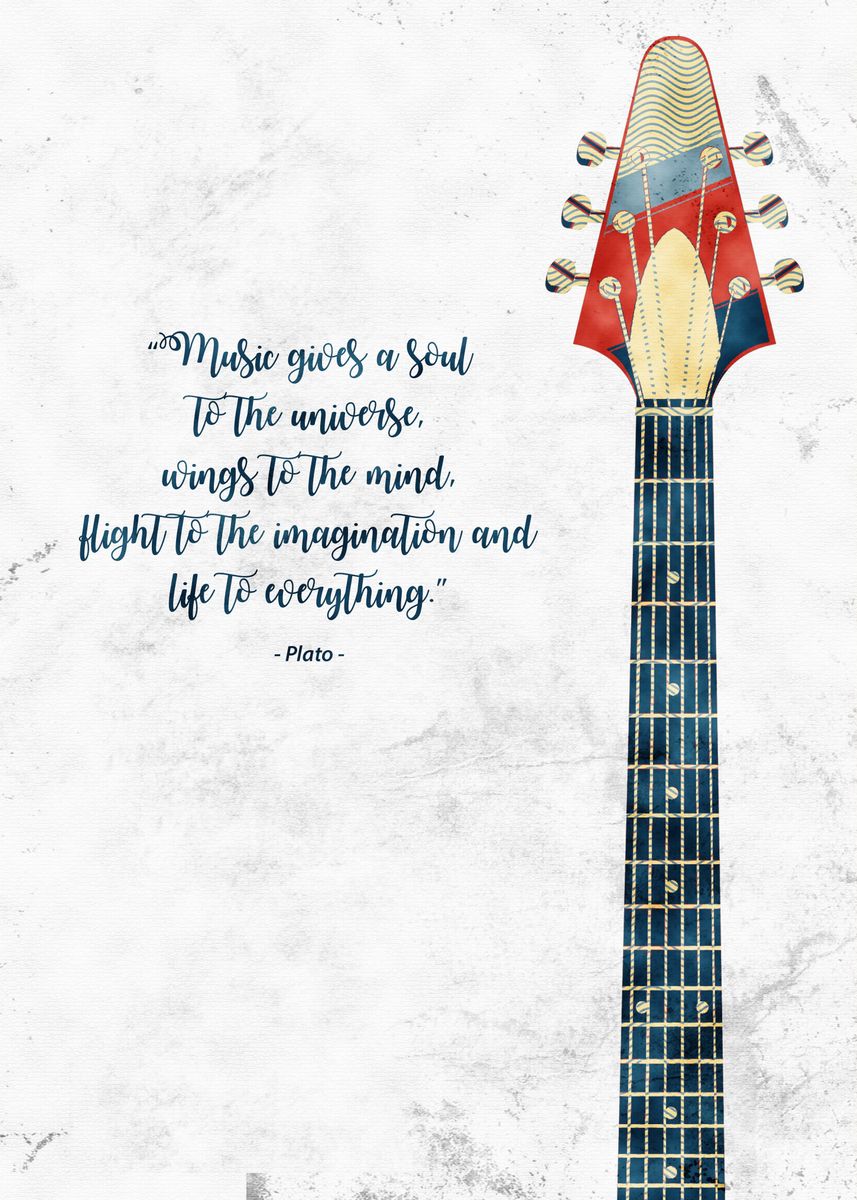 'guitar quote' Poster, picture, metal print, paint by Izmo Scribbles ...