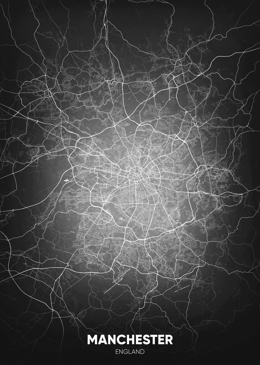 'manchester england' Poster by SplashDesign | Displate