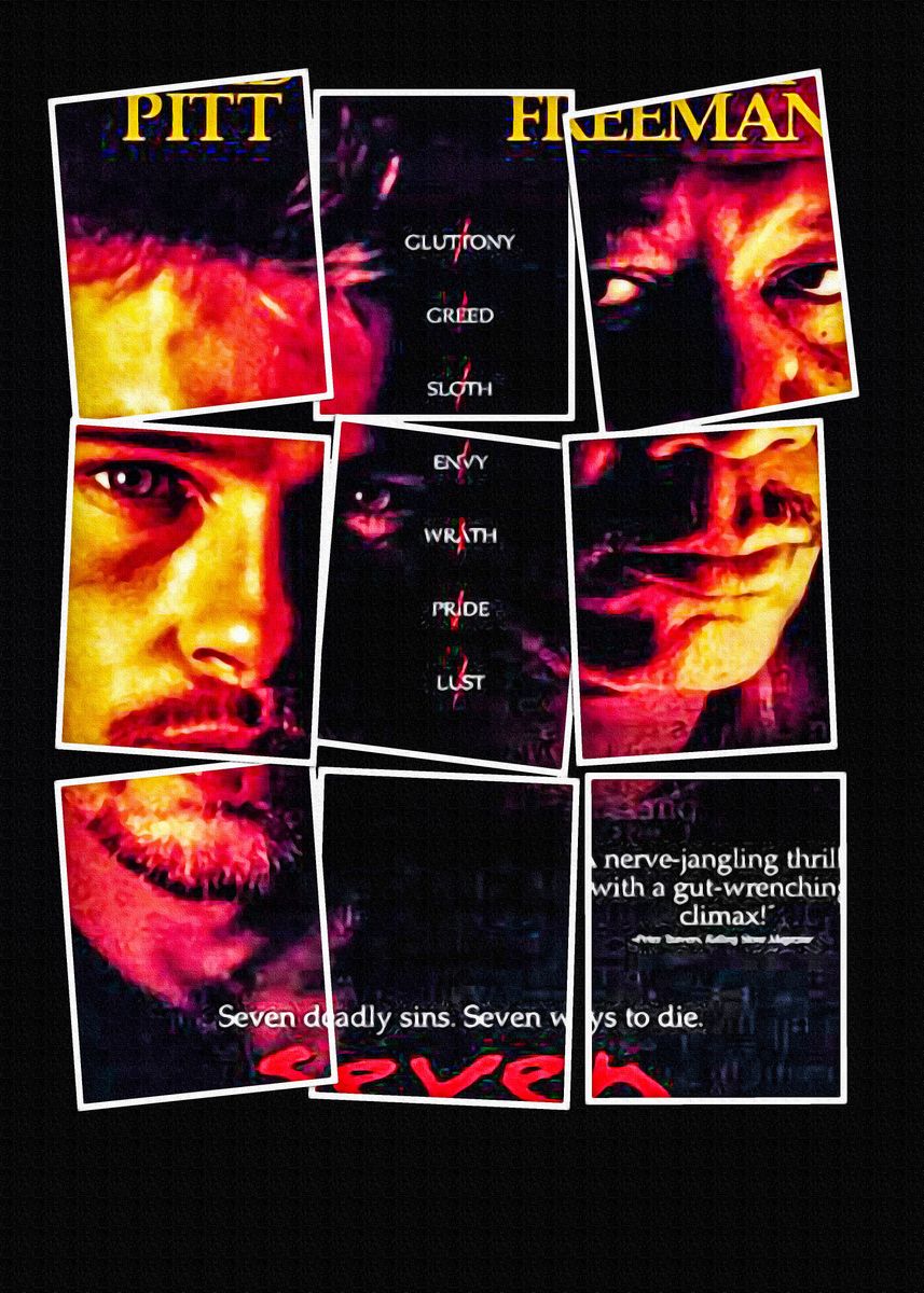 'Seven ' Poster, picture, metal print, paint by Jeffery Anabelle | Displate