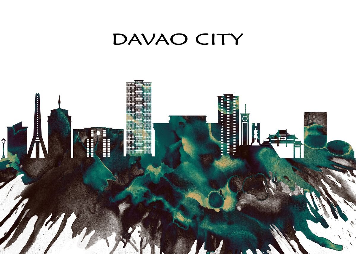 'Davao City Skyline' Poster by Towseef Dar | Displate