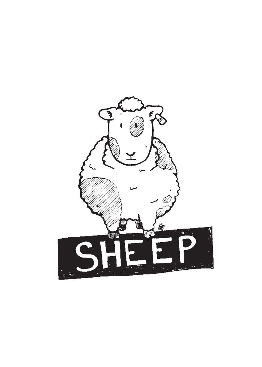 'Sheep number 5' Poster by Shane Stone | Displate