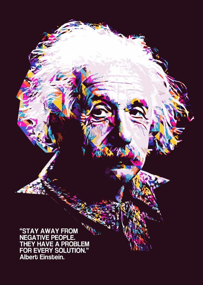 'ALBERT EINSTEIN QUOTE' Poster, picture, metal print, paint by MoveUp ...