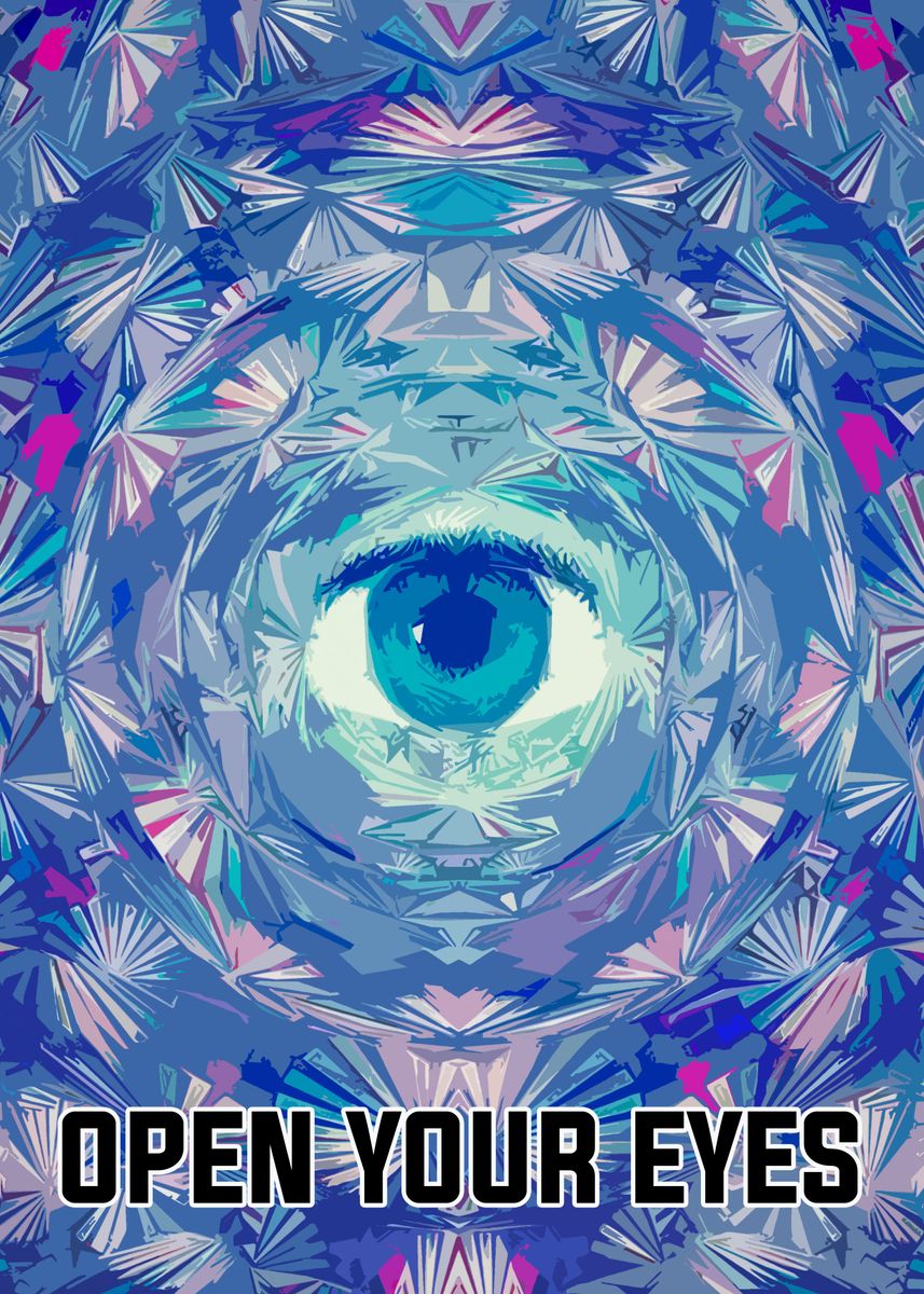 'open eyes' Poster, picture, metal print, paint by Muhammad Anas | Displate