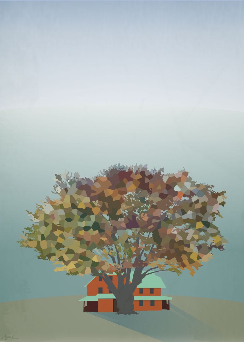 'Autumn tree' Poster, picture, metal print, paint by Poster Noster by ...