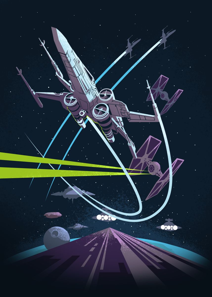 'X-Wing' Poster, picture, metal print, paint by Star Wars | Displate