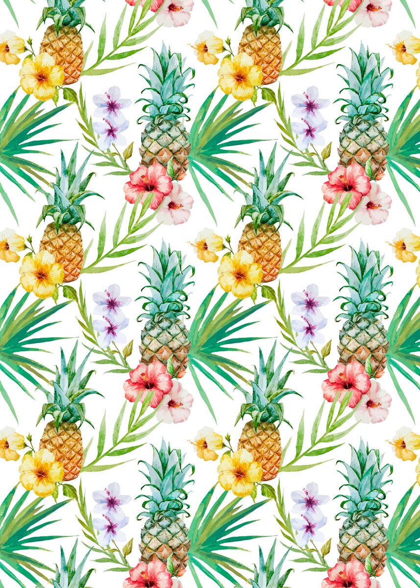 'Colorful Tropical Patt 05' Poster by Aloke Design | Displate