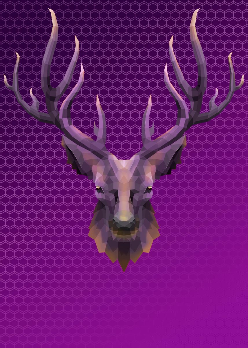 'Eikthyrnir' Poster, picture, metal print, paint by Perttu Juntunen ...