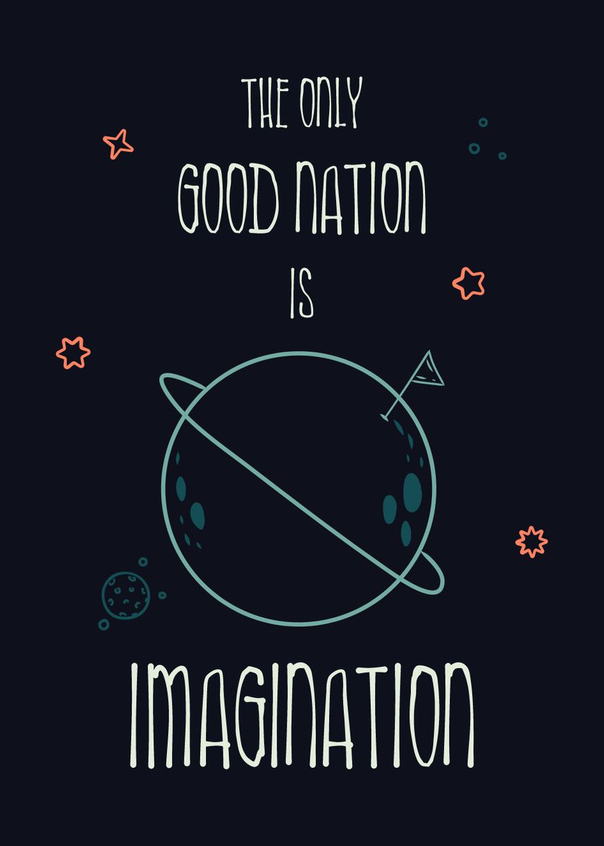 'imagination concept' Poster, picture, metal print, paint by ...