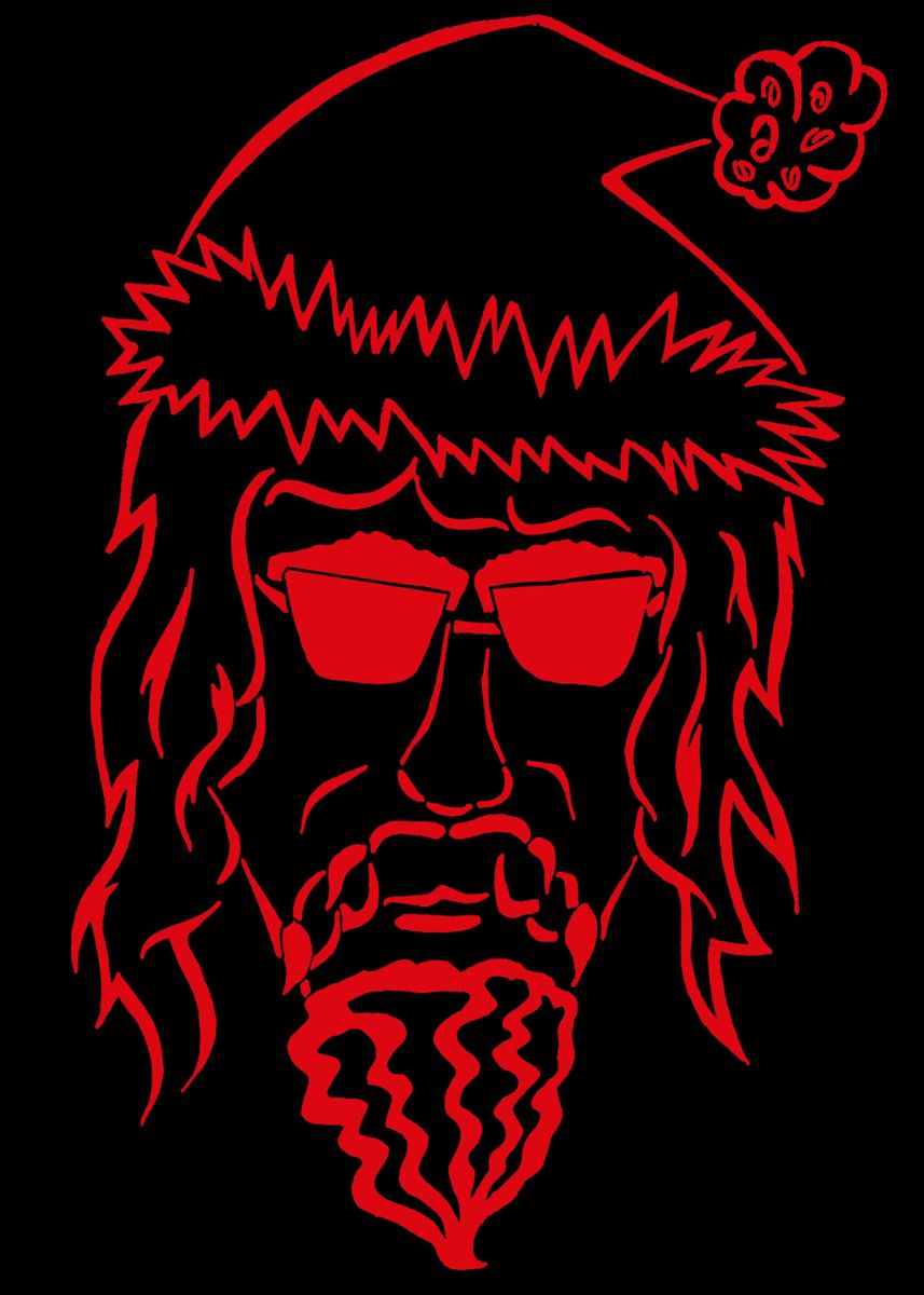 'Bad Santa' Poster, picture, metal print, paint by MOVVIC VICMO | Displate