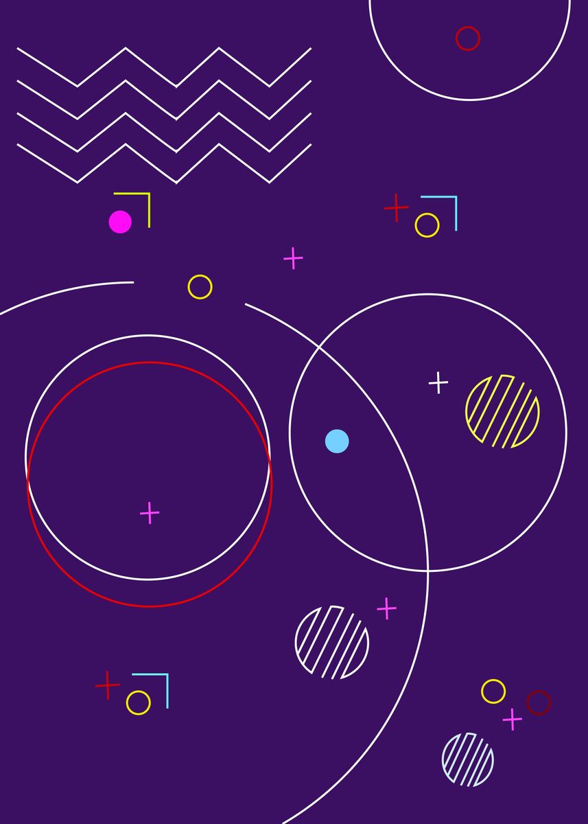 'memphis background' Poster by Desy Liana | Displate