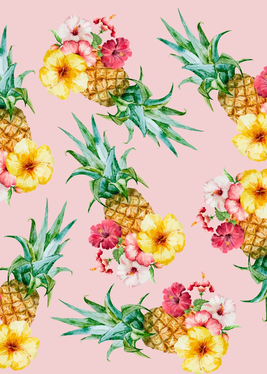 'Colorful Tropical Patt 13' Poster by Aloke Design | Displate