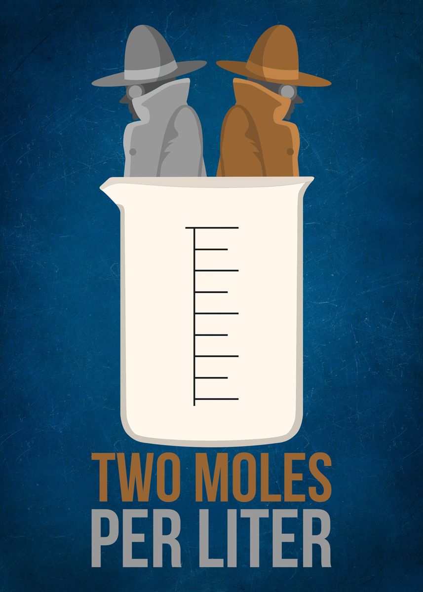 'Two Moles Chemistry' Poster, picture, metal print, paint by Saphira ...
