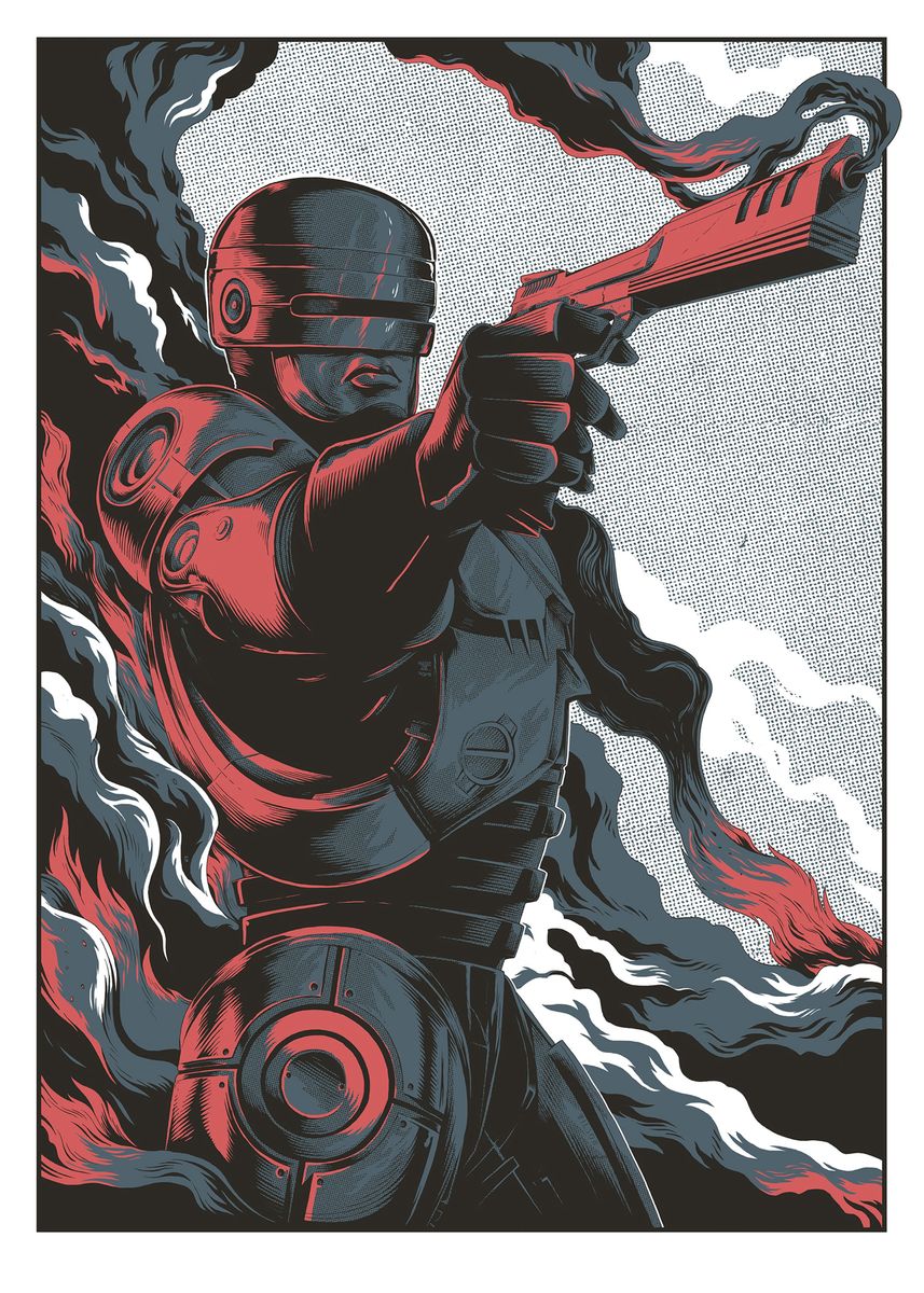 'Robocop' Poster, picture, metal print, paint by MovieWorld | Displate