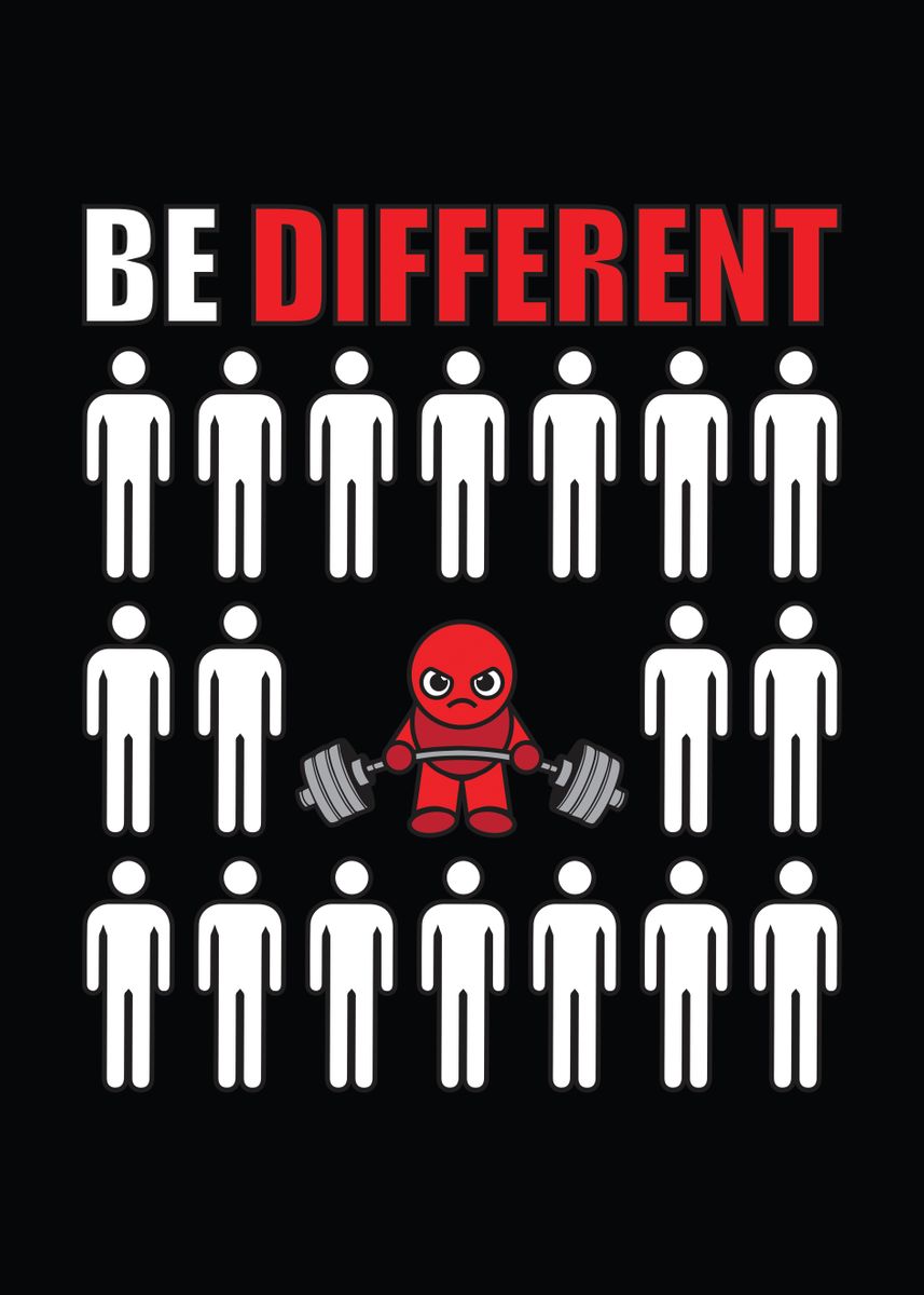 'Be Different' Poster, picture, metal print, paint by CHAN | Displate
