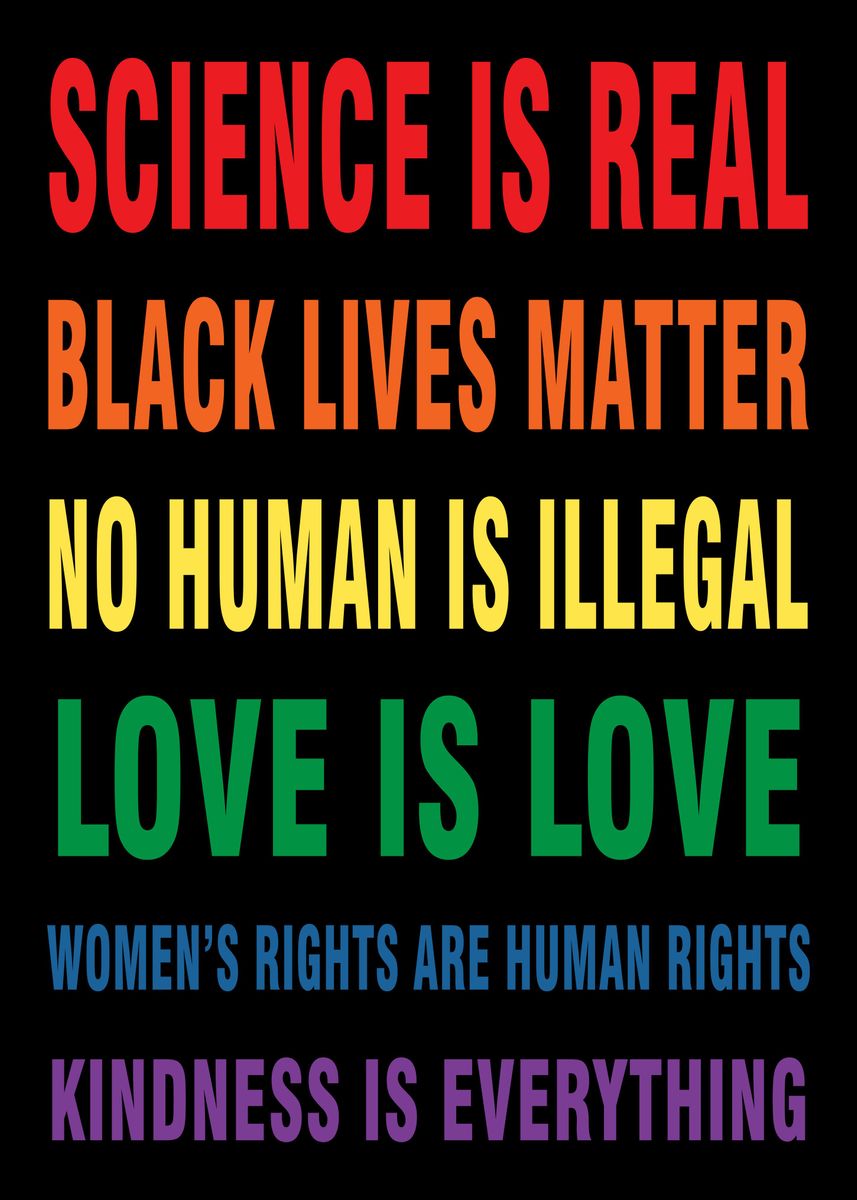 'Science is real' Poster, picture, metal print, paint by Jaminten ...