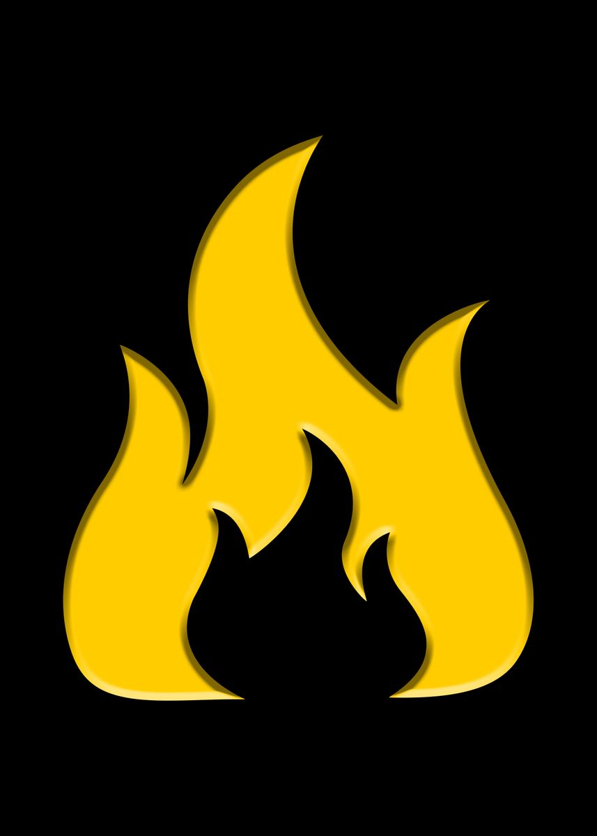 'Fire Flame Warning Sign' Poster, picture, metal print, paint by Art ...