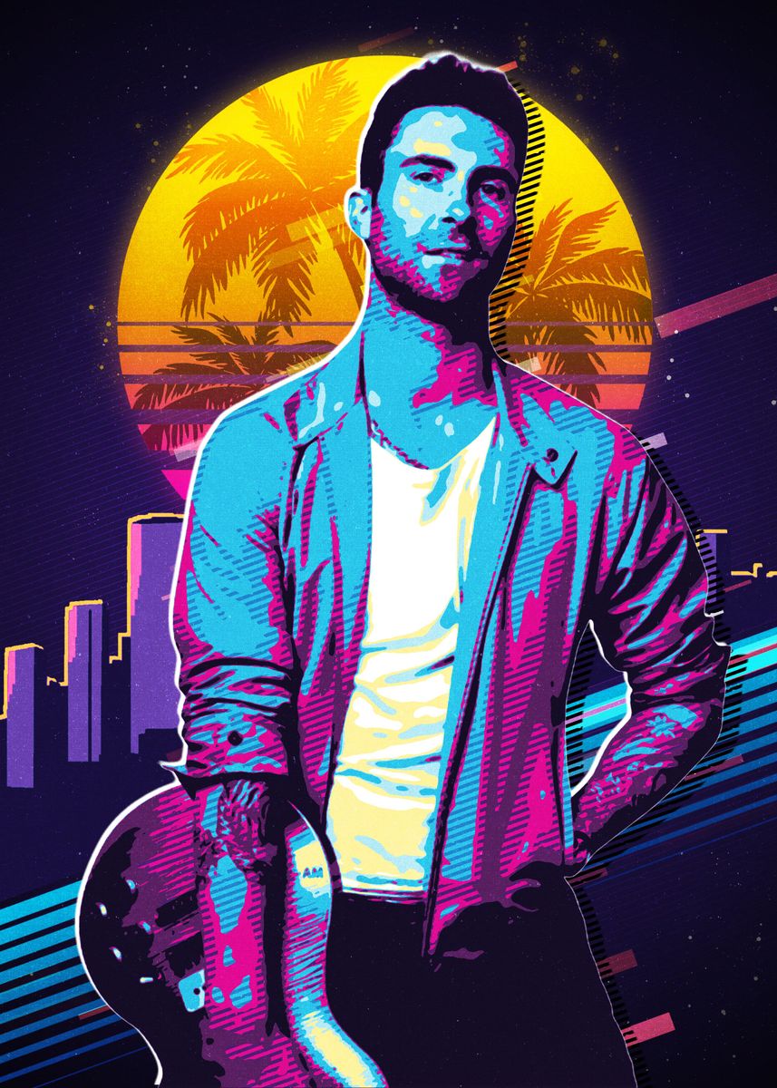 'ADAM LEVINE' Poster, picture, metal print, paint by Most Popular Cult ...