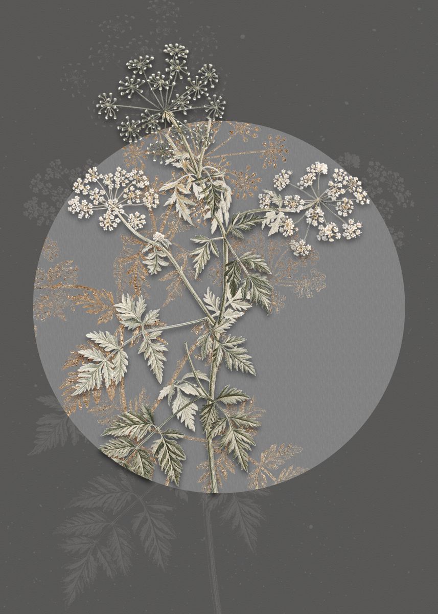 'Vintage Hemlock Flowers' Poster by Holy Rock Design | Displate