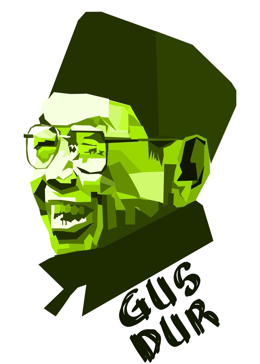 'GusDur' Poster, picture, metal print, paint by Dansy Art | Displate