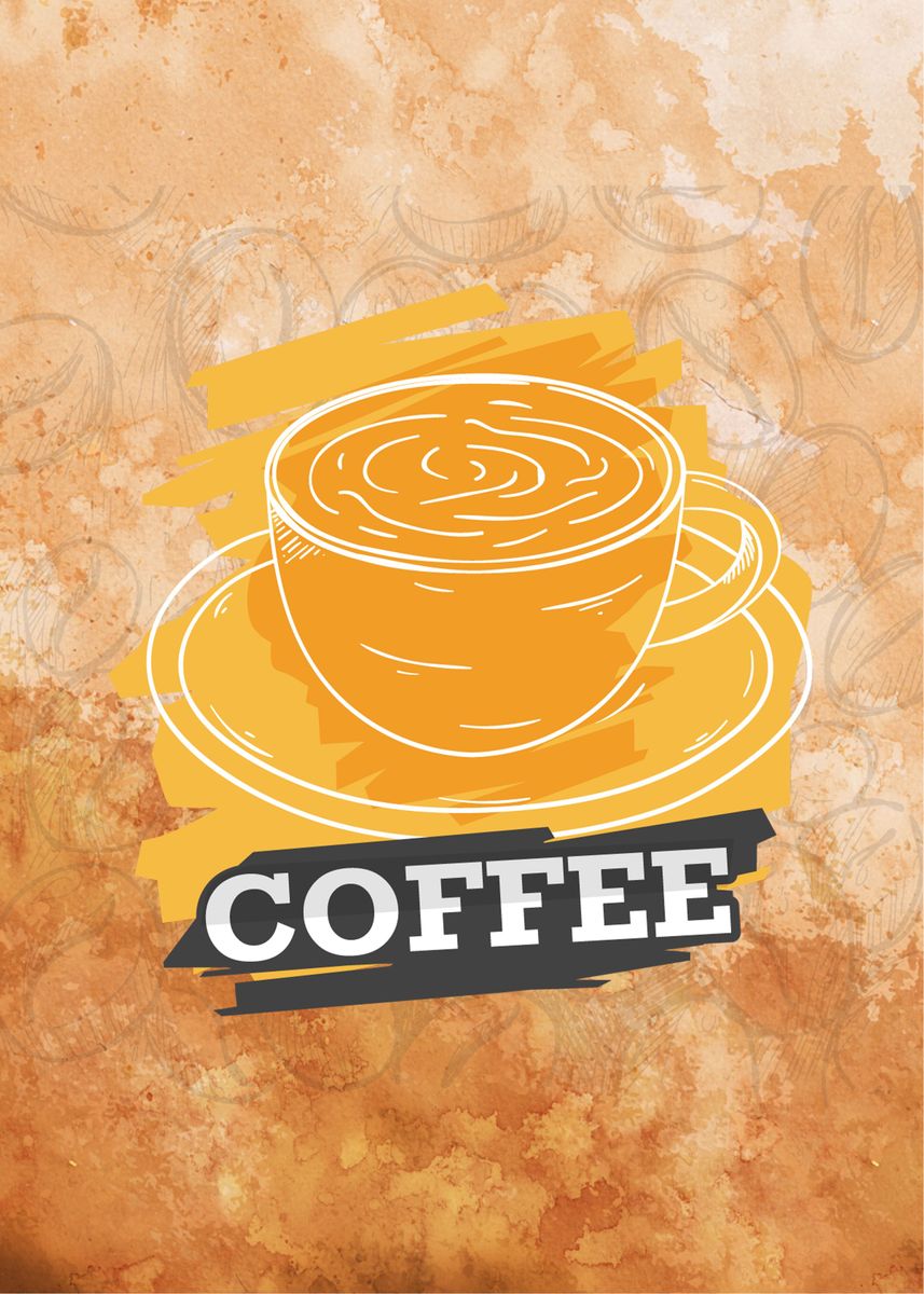 'Coffee Hot Drink ' Poster, picture, metal print, paint by Max Ronn ...