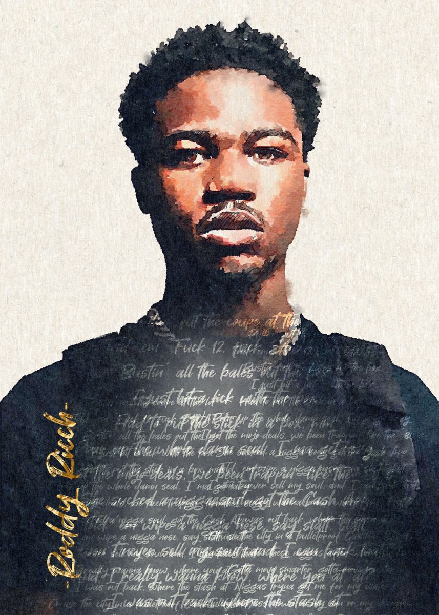 'Roddy Ricch' Poster, picture, metal print, paint by aciel eden | Displate