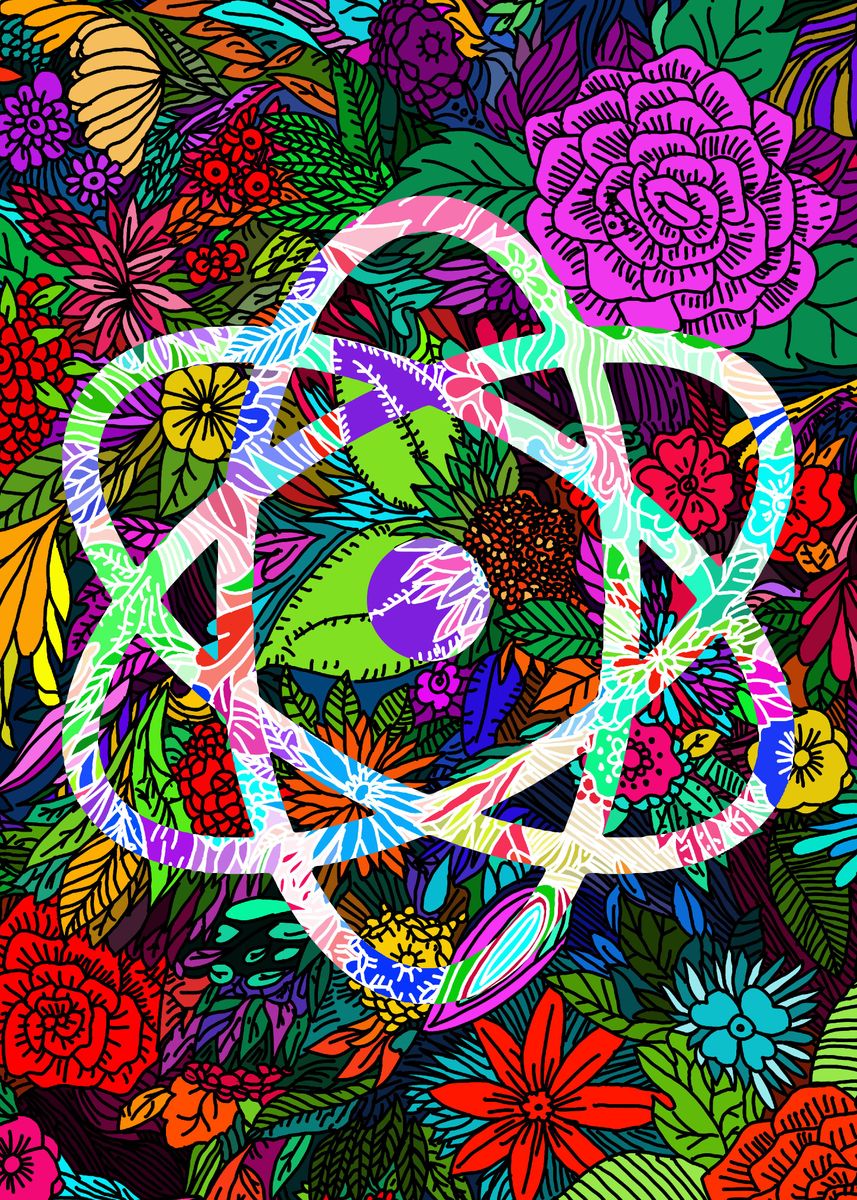 'Atomic Flowers' Poster, picture, metal print, paint by Dick Jose ...