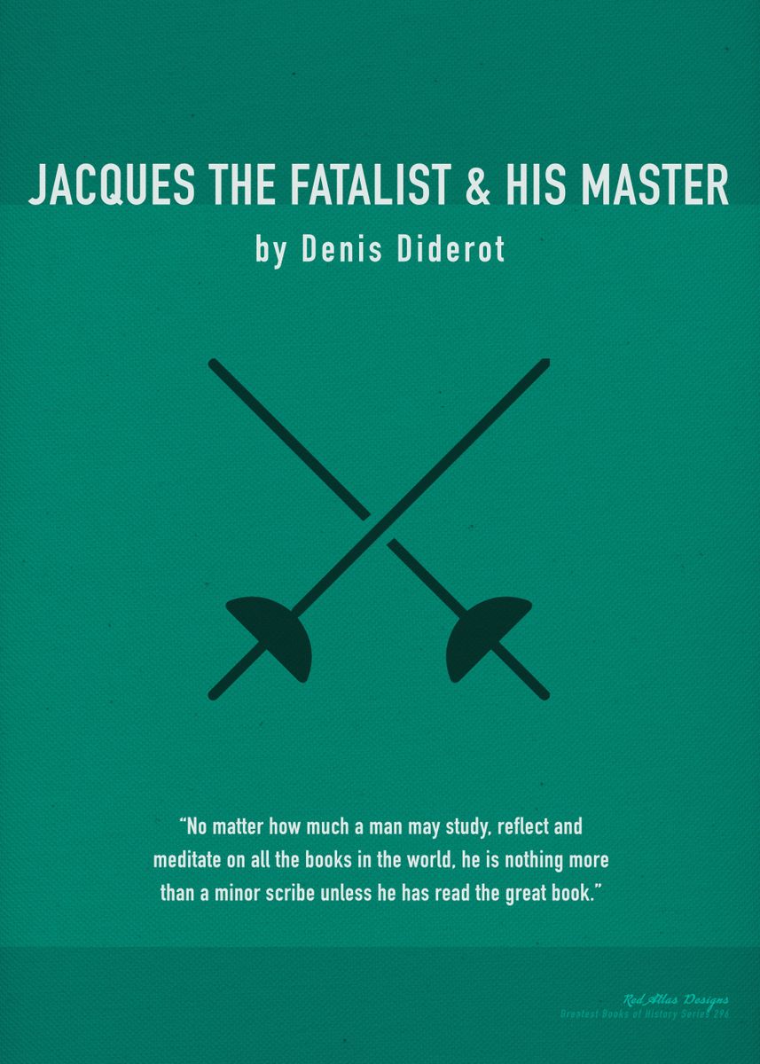 'Jacques the Fatalist Book' Poster, picture, metal print, paint by ...