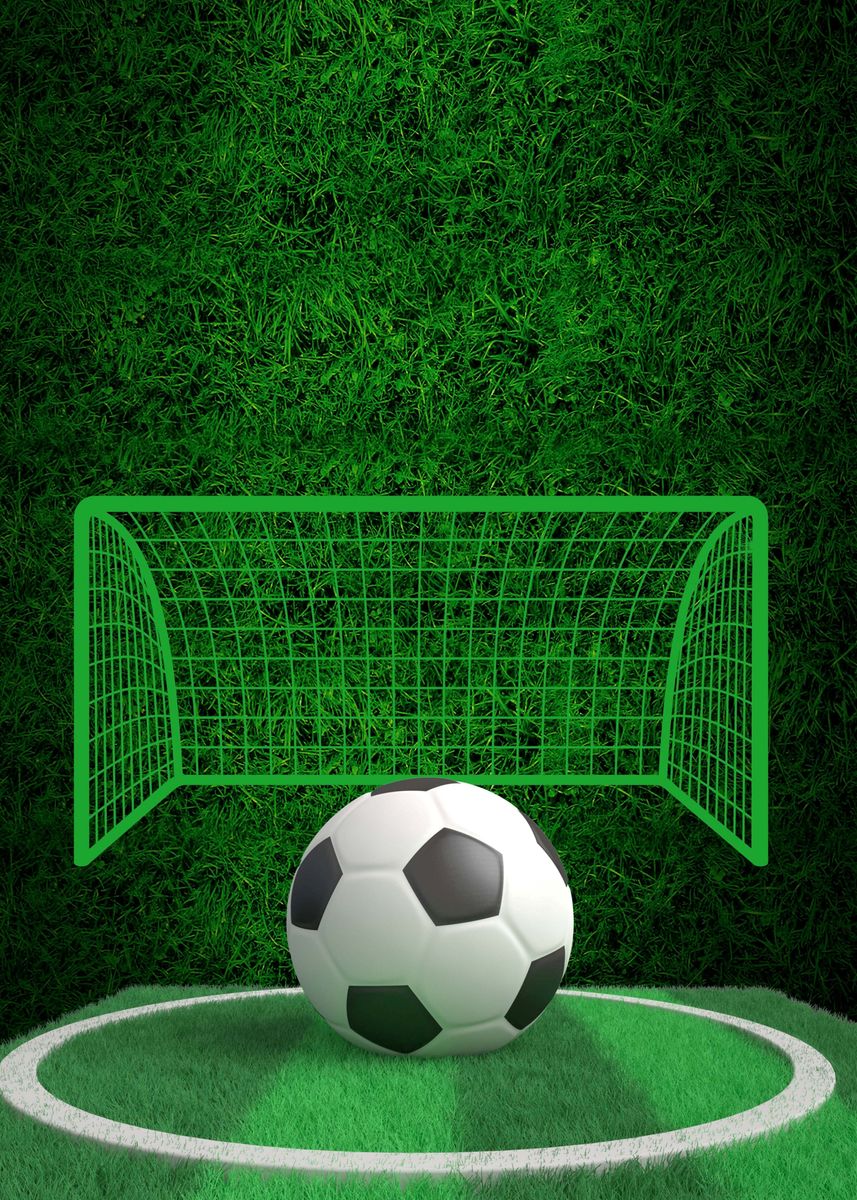 'Football Soccer Goal Sport' Poster, picture, metal print, paint by Max ...