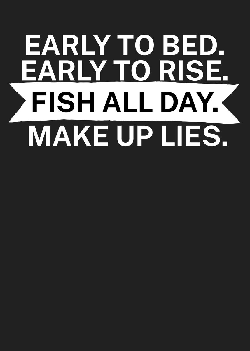 'Fish all day' Poster, picture, metal print, paint by maxdesign | Displate