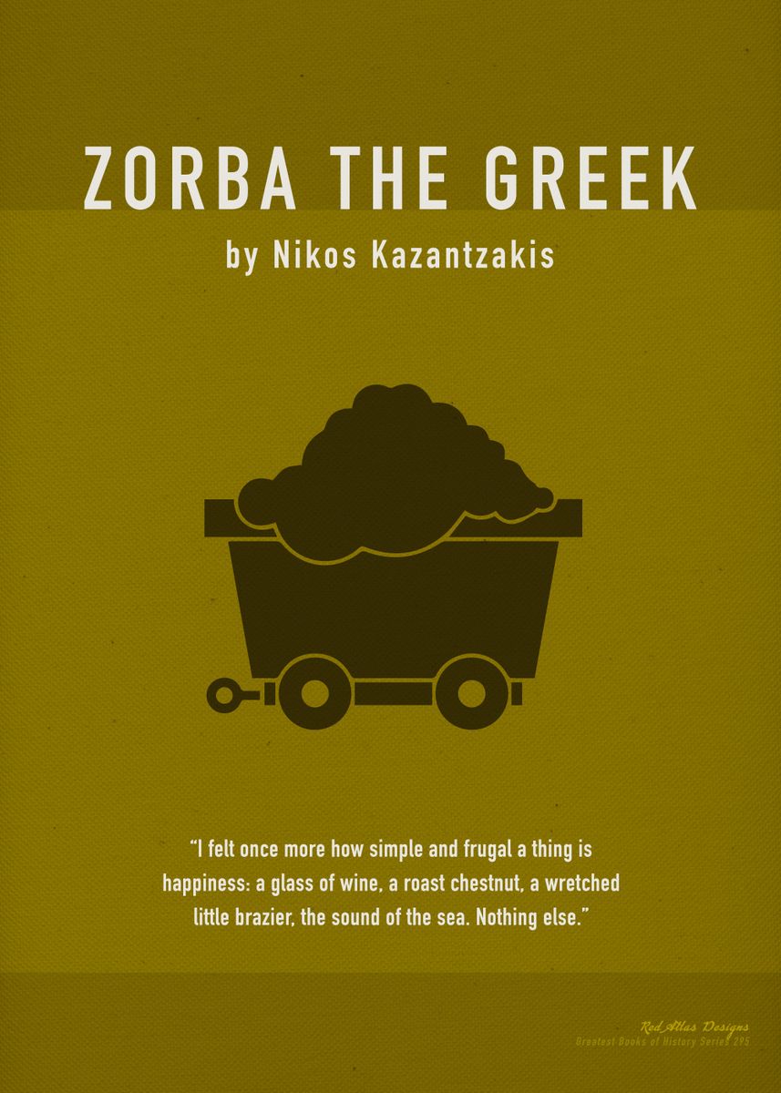 'Zorba the Greek Book Art' Poster, picture, metal print, paint by ...