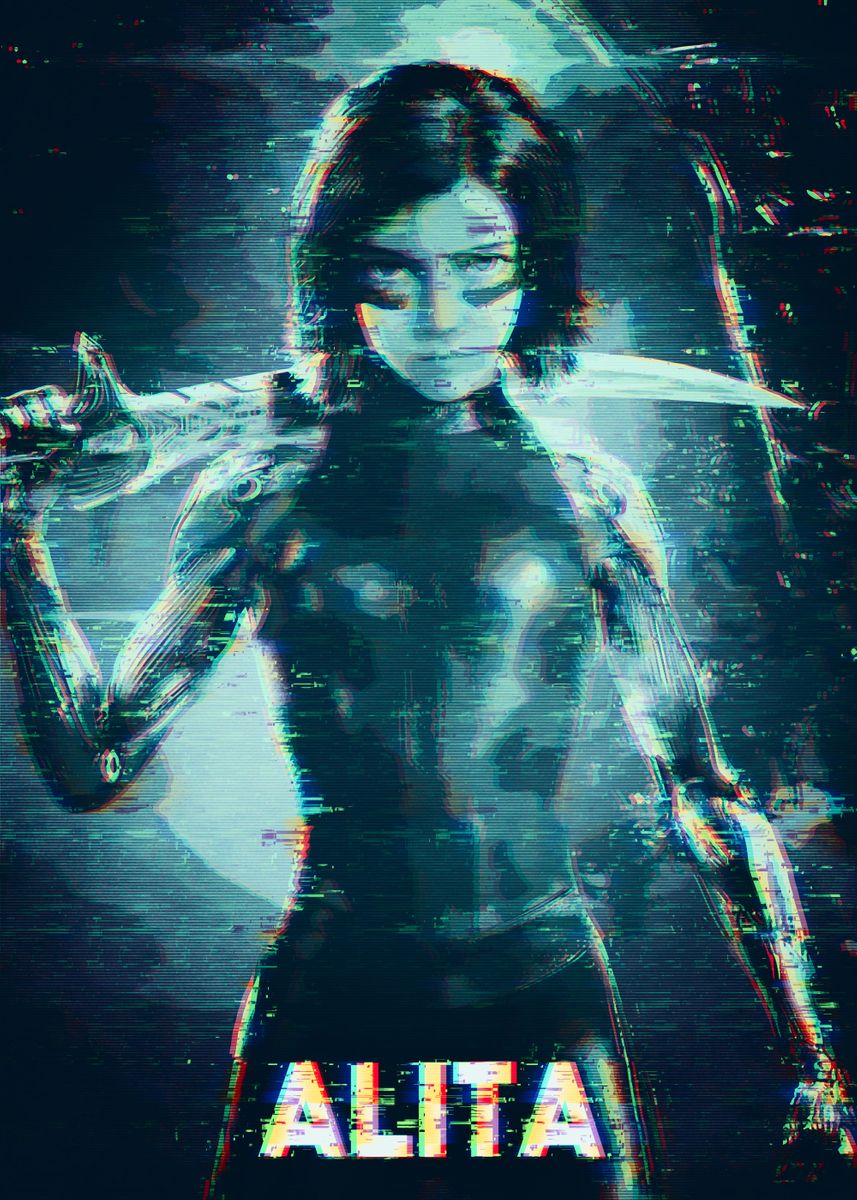 'Alita' Poster, picture, metal print, paint by Posterlicious | Displate
