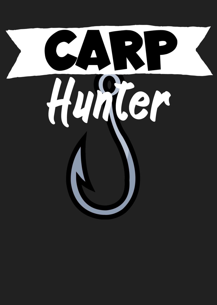 'Fishing Carp Hunter' Poster, picture, metal print, paint by maxdesign ...