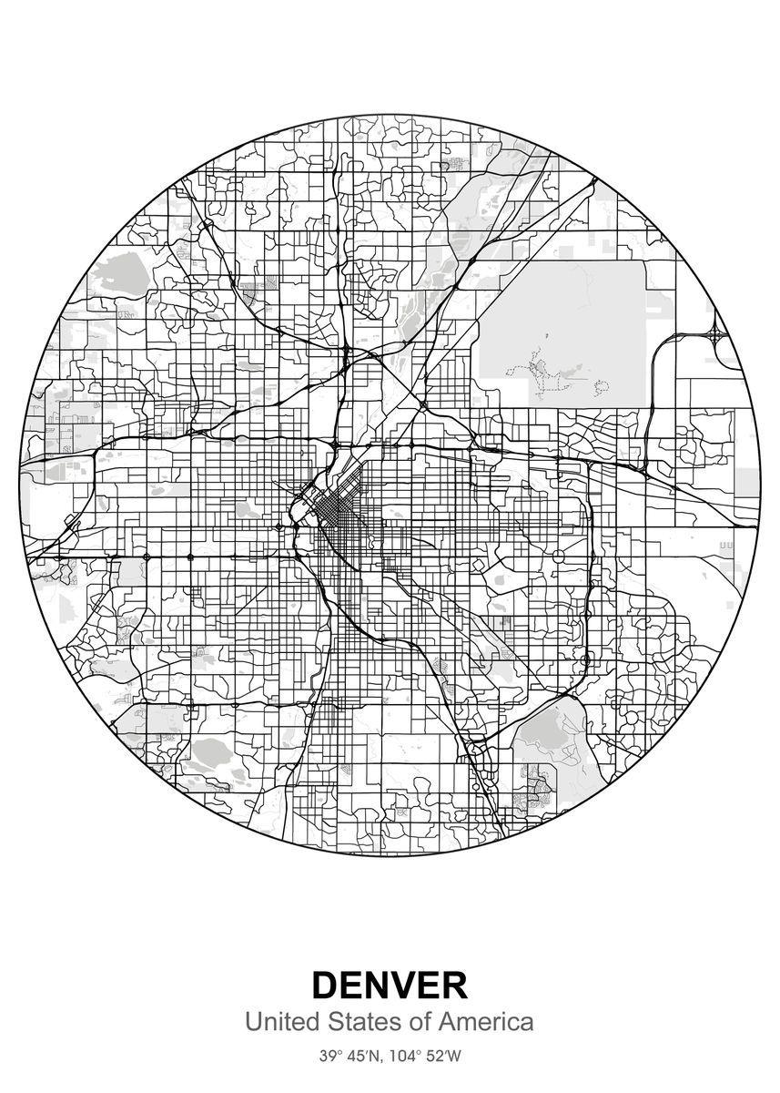 'denver circle map' Poster by Project X | Displate