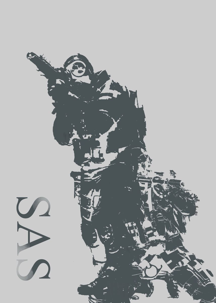 'SAS' Poster, picture, metal print, paint by Fidovka | Displate