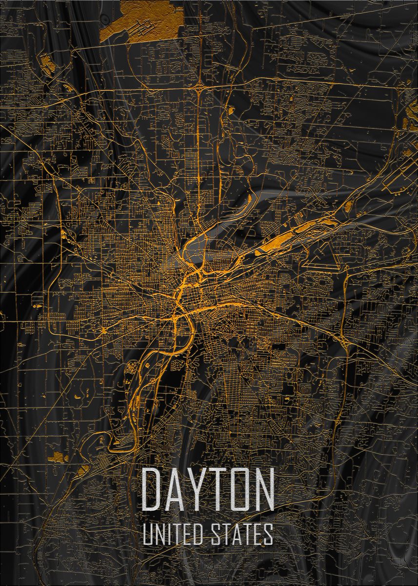 'Dayton United States' Poster, picture, metal print, paint by Coconut ...