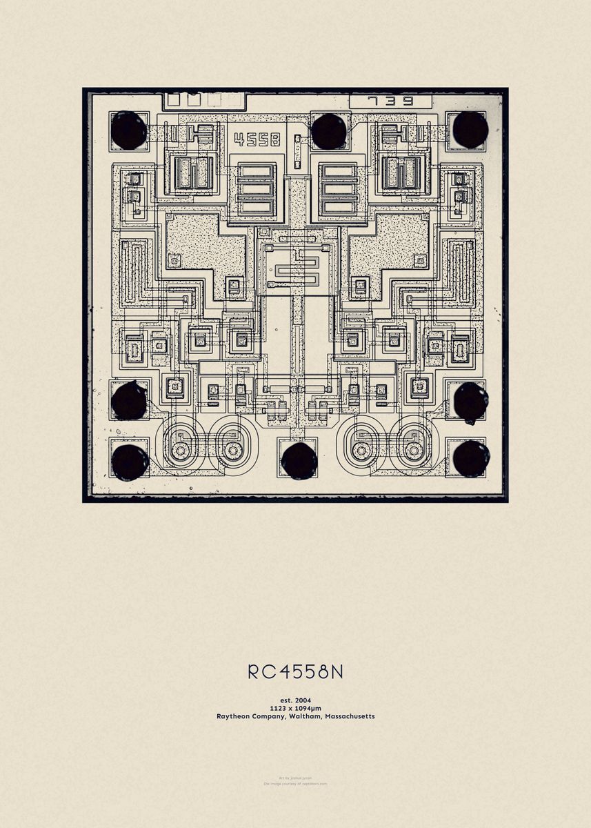 'RC4558N Ink' Poster, picture, metal print, paint by Josh Junon | Displate