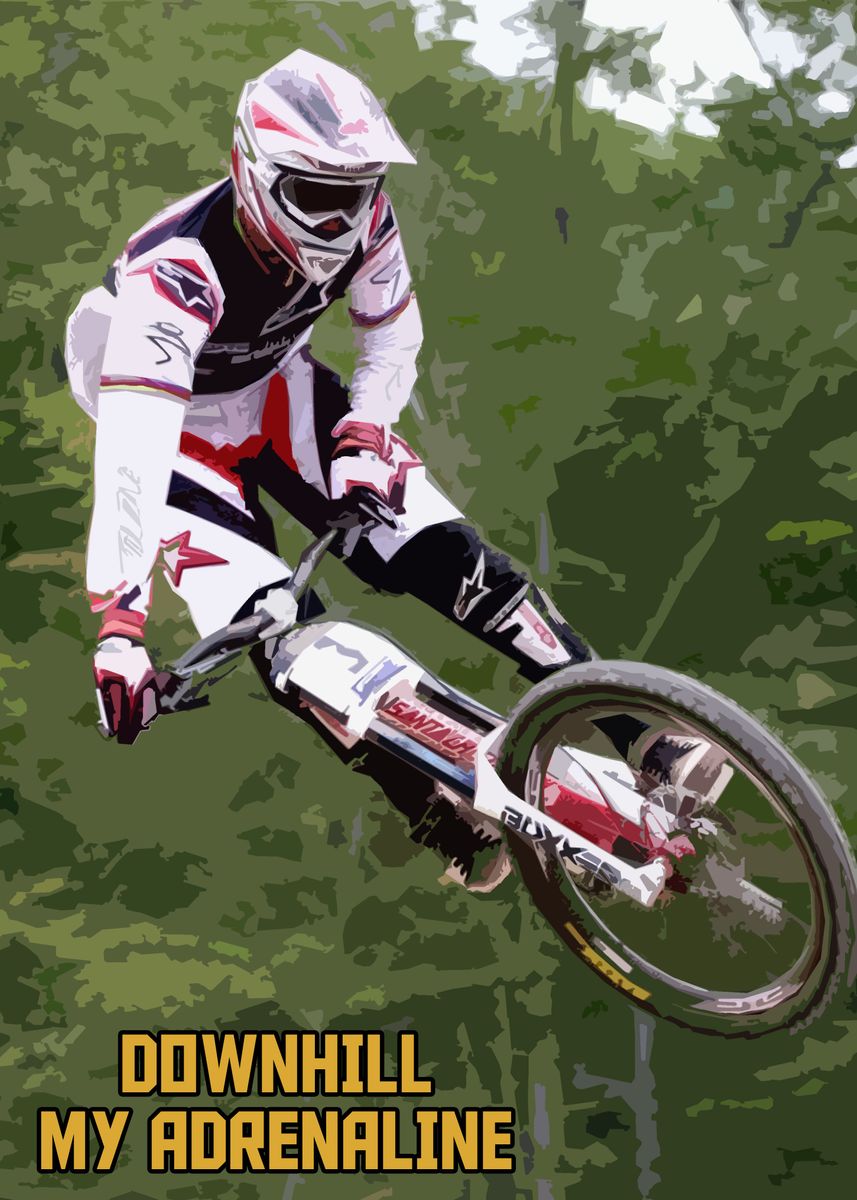 'downhill poster 3' Poster, picture, metal print, paint by Muhammad ...