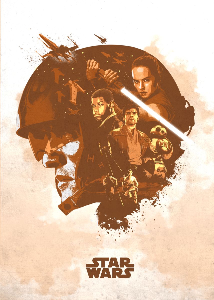 'Poe' Poster, picture, metal print, paint by Star Wars | Displate