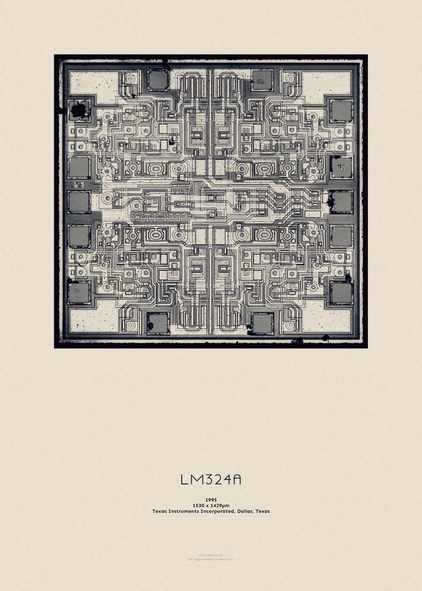 'LM324A Ink' Poster, picture, metal print, paint by Josh Junon | Displate