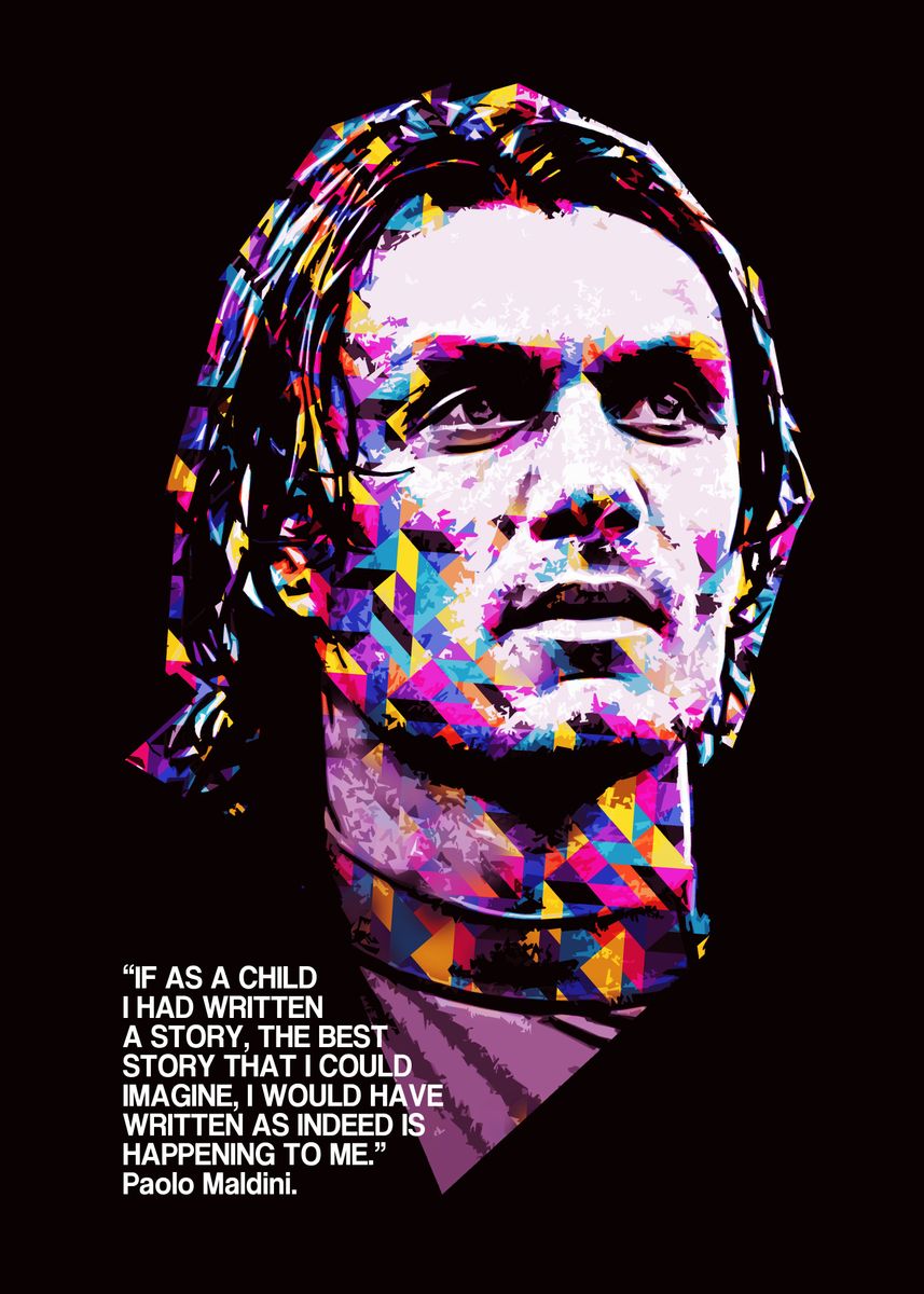 'PAOLO MALDINI QUOTE' Poster by MoveUp | Displate