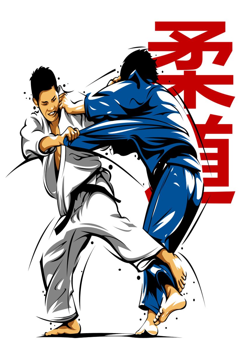 'Judo' Poster, picture, metal print, paint by Fill Artwork | Displate