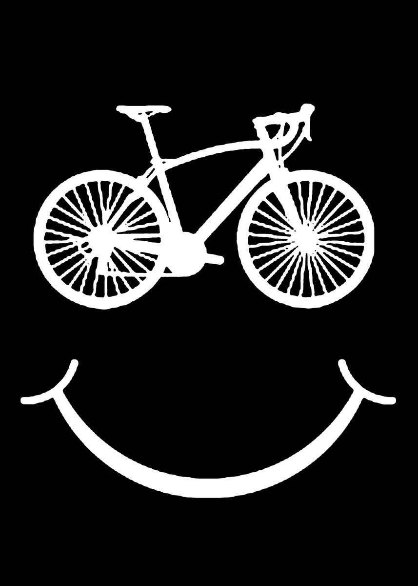 'bicycle smile' Poster, picture, metal print, paint by Haruka Studio ...