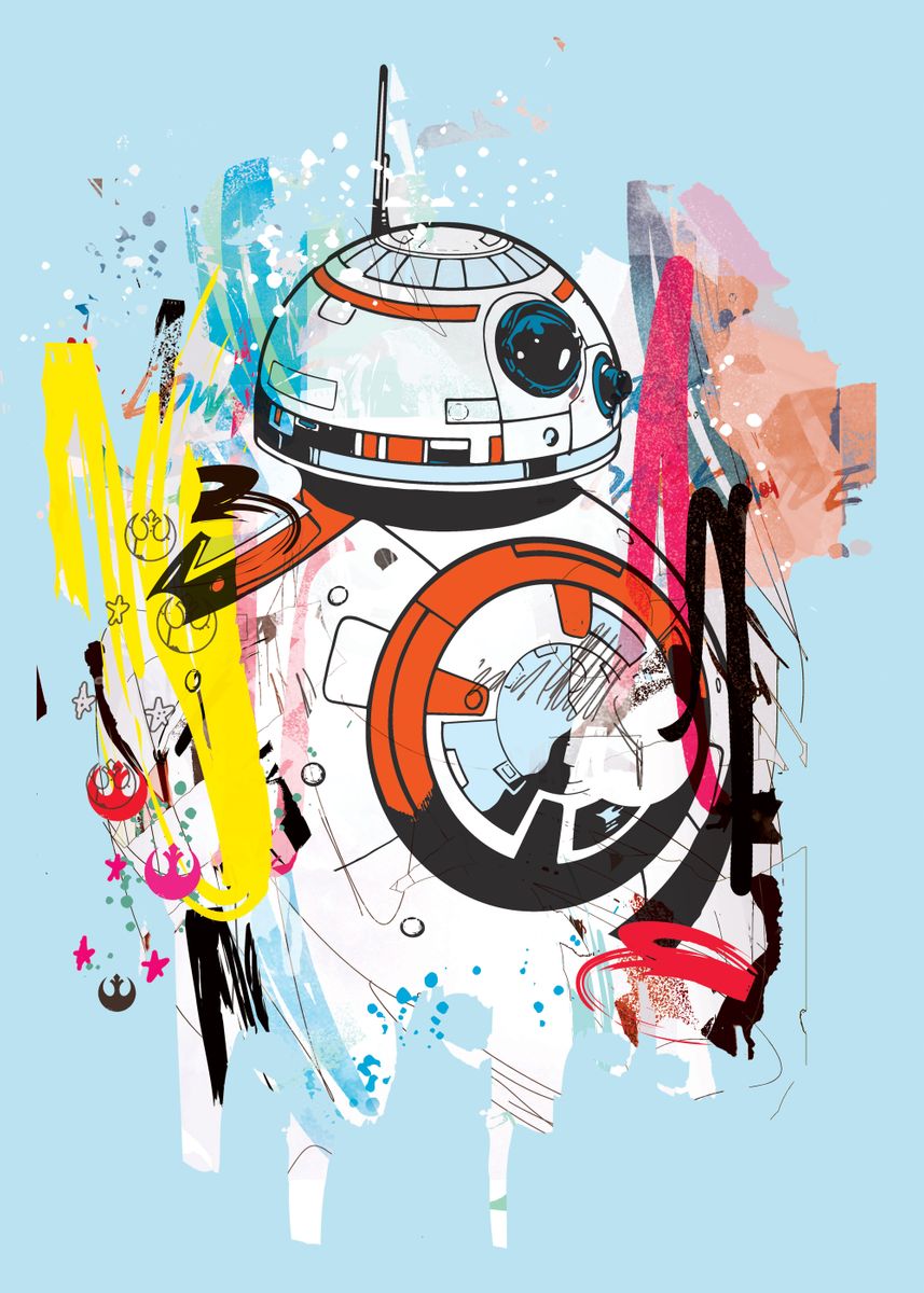 'BB8' Poster, picture, metal print, paint by Star Wars | Displate