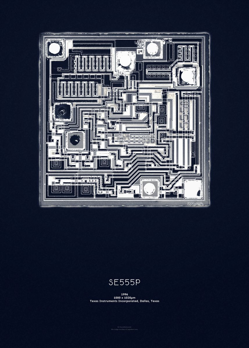 'SE555P Blueprint' Poster, picture, metal print, paint by Josh Junon ...