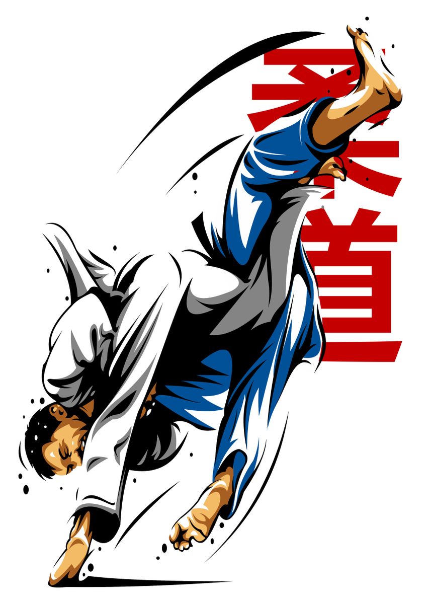 'Judo' Poster, picture, metal print, paint by Fill Artwork | Displate