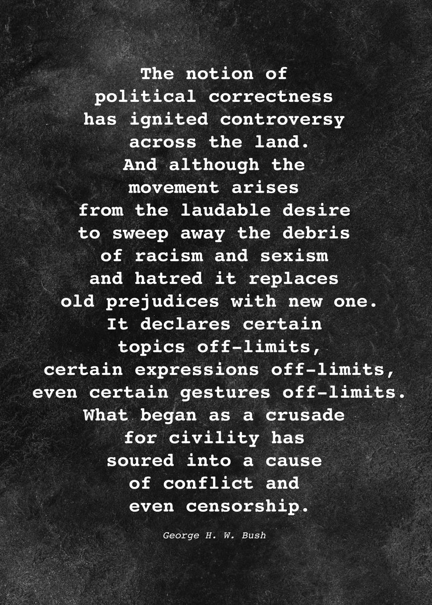 'George H W Bush Quote D026' Poster by Go Fonix | Displate