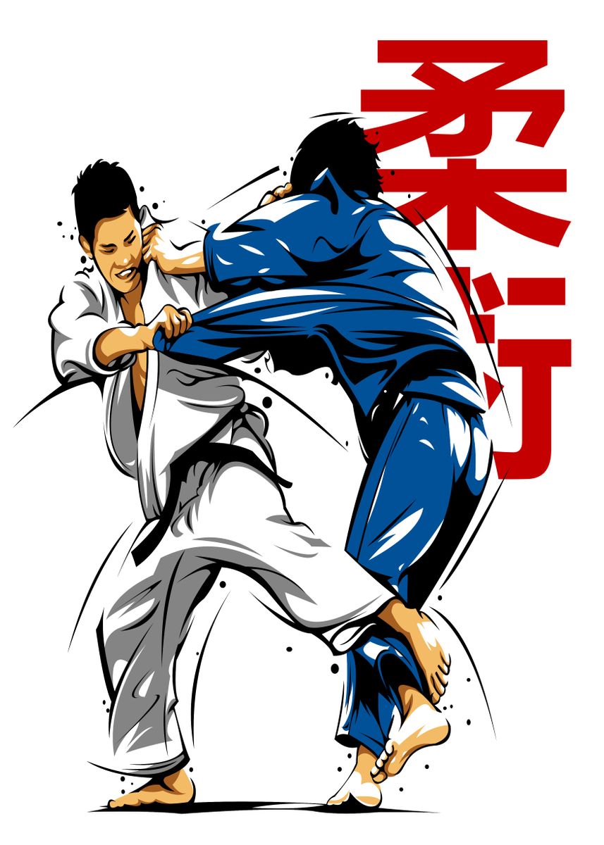 'jiujitsu' Poster, picture, metal print, paint by Fill Artwork | Displate