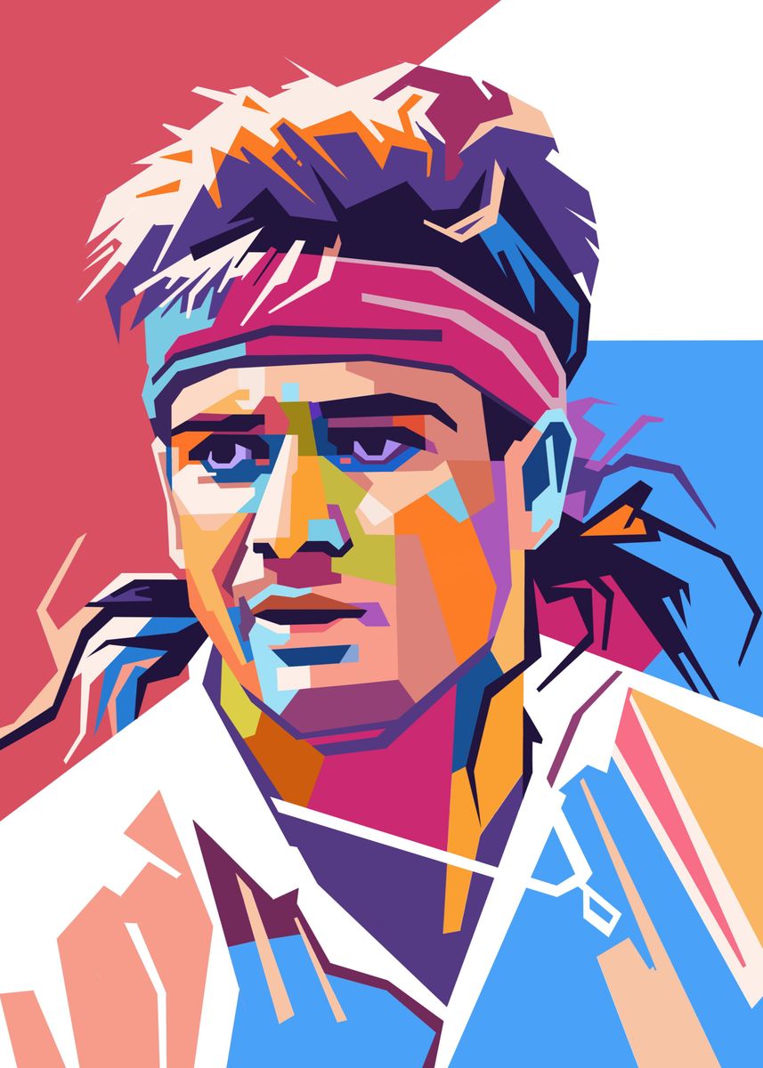 'Andre Agassi' Poster, picture, metal print, paint by Poernama Sahroe ...