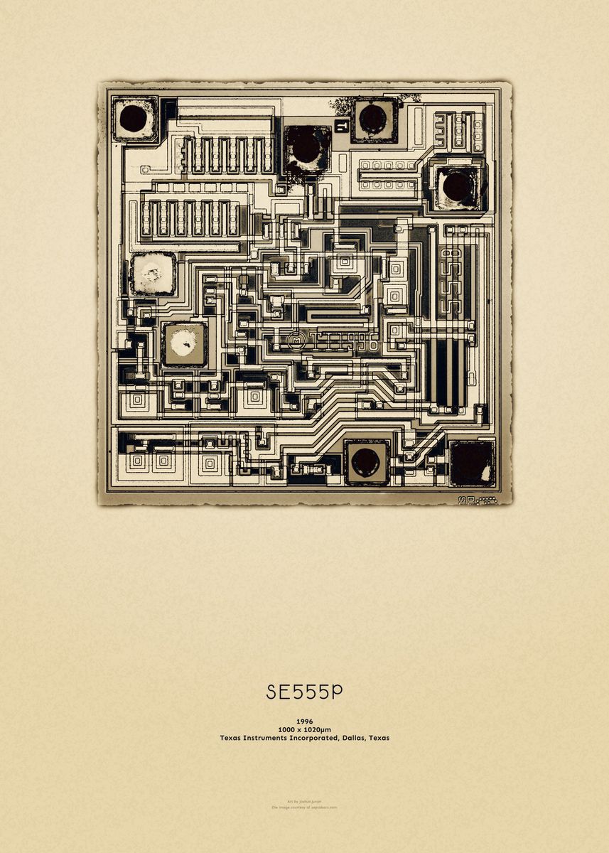 'SE555p Vintage' Poster, picture, metal print, paint by Josh Junon ...
