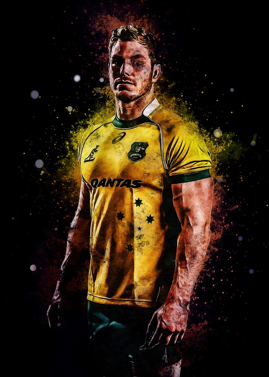 'David Pocock' Poster, picture, metal print, paint by Mobilunik | Displate